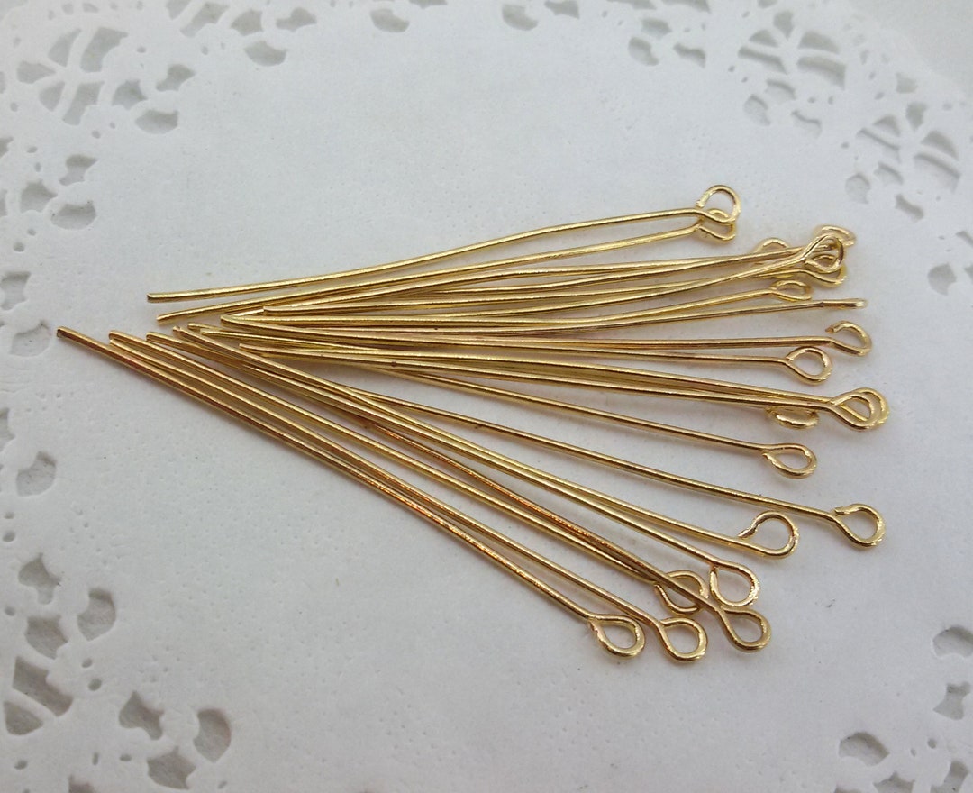 Eye Head Light Gold Pin,eye Head Pin for Bead,kc Gold Eye Head ...