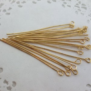 Eye Head Light Gold Pin,eye Head Pin for Bead,kc Gold Eye Head ...
