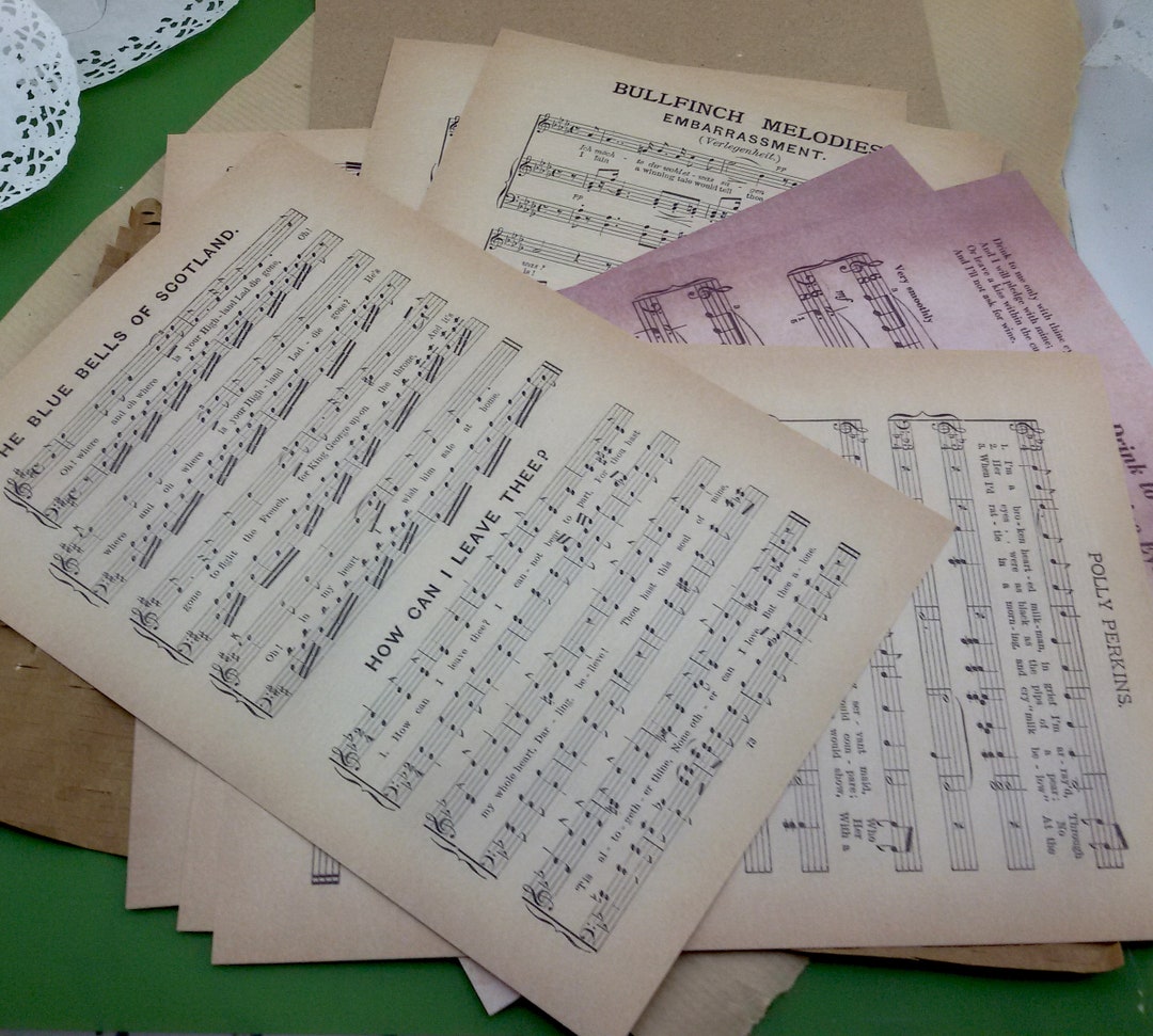 Vintage Music Paper,antique Bookstore Old Music Paper,craft Background ...