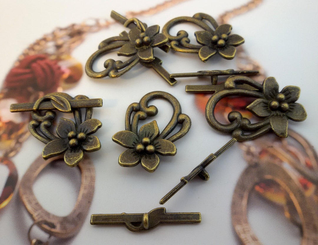 Decorative Toggle Clasps,big Size Antique Bronze Toggle for Necklace ...