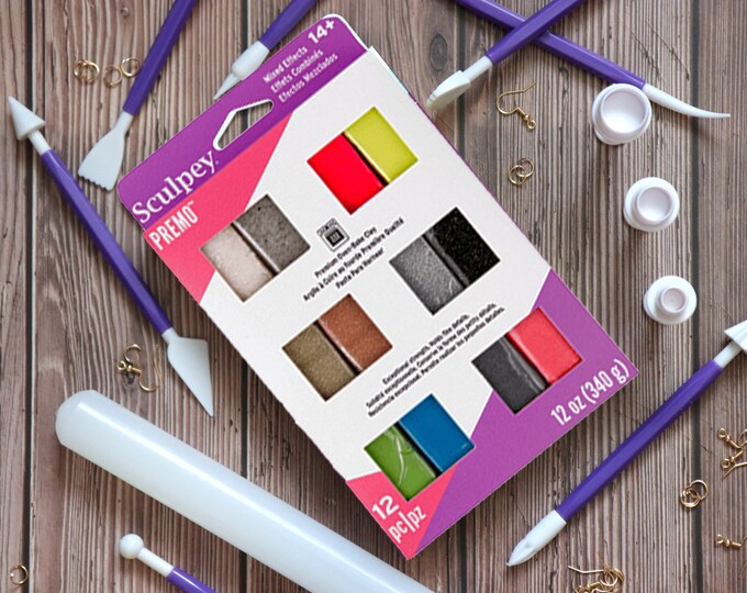 Sculpey Premo Grey Granite Large Block 8oz 227g Polymer Clay Supplies ...