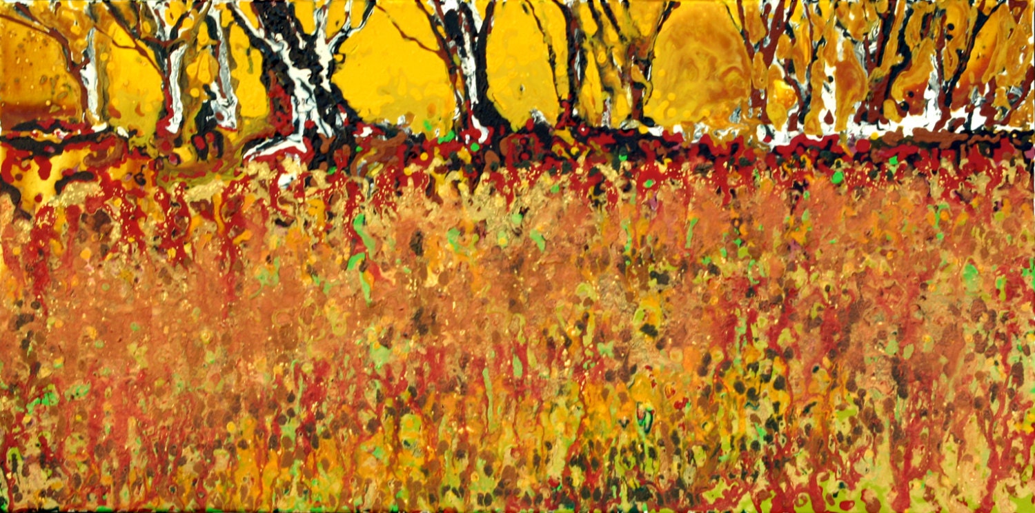Ridge-line Trees Original 48 X 24 Acrylic on Canvas - Etsy