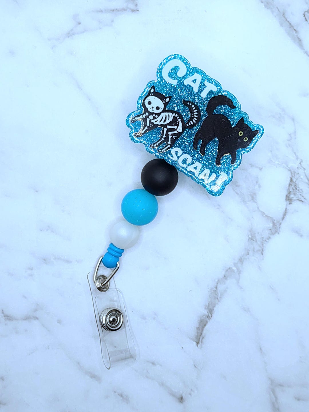 Blue Glitter "cat Scan" Radiology Tech Badge Reel - Etsy Australia