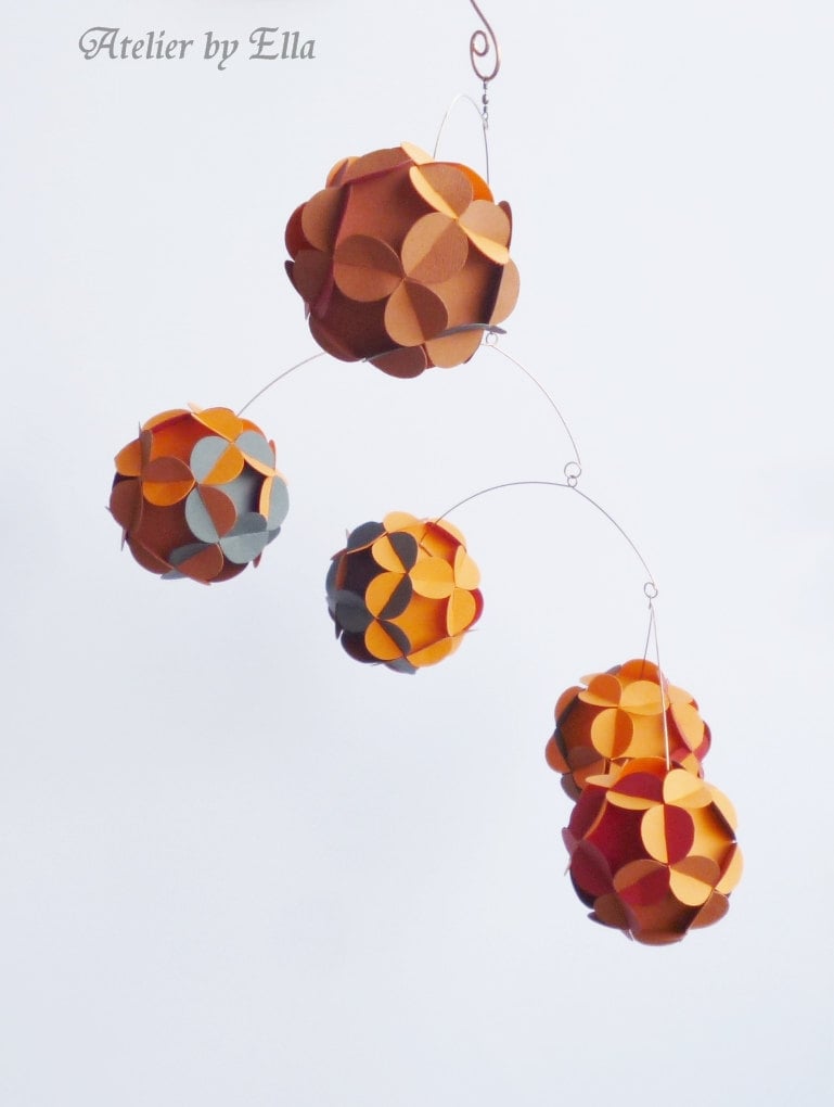 Autumn Kinetic Mobile Paper Balls Mobile Hanging Home Decor | Etsy
