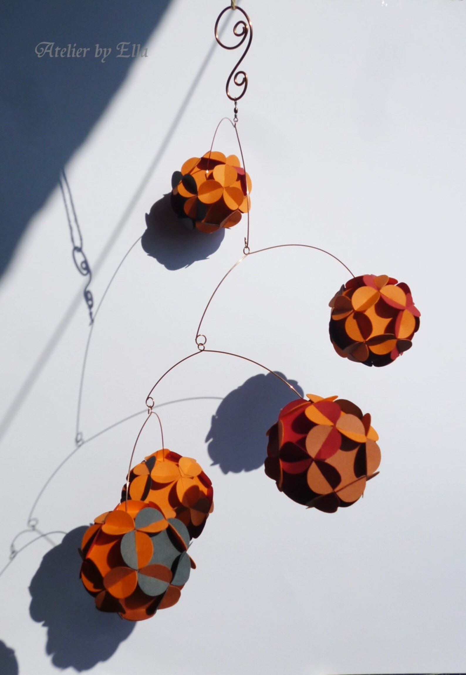 Autumn Kinetic Mobile Paper Balls Mobile Hanging Home Decor | Etsy