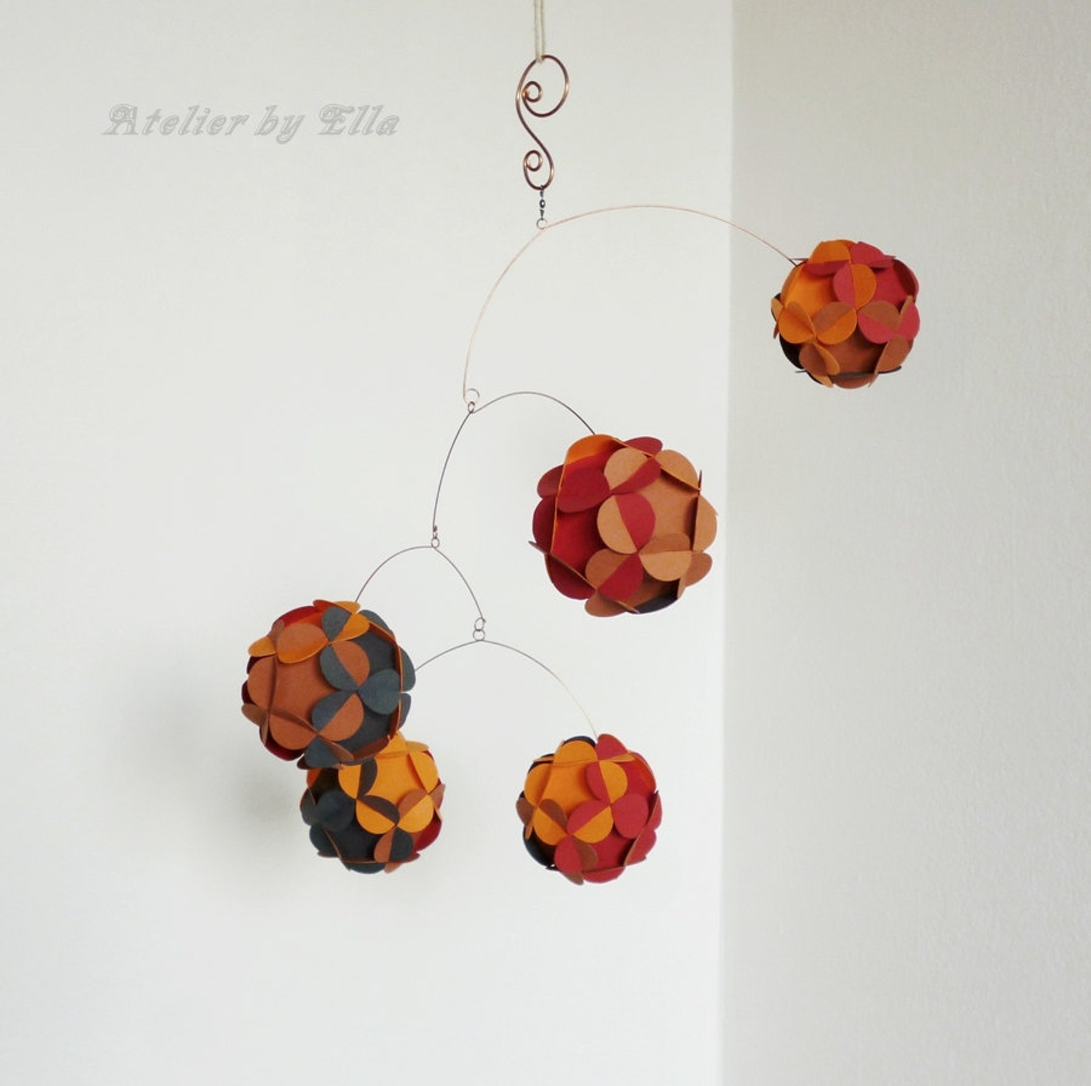 Autumn Kinetic Mobile Paper Balls Mobile Hanging Home Decor | Etsy