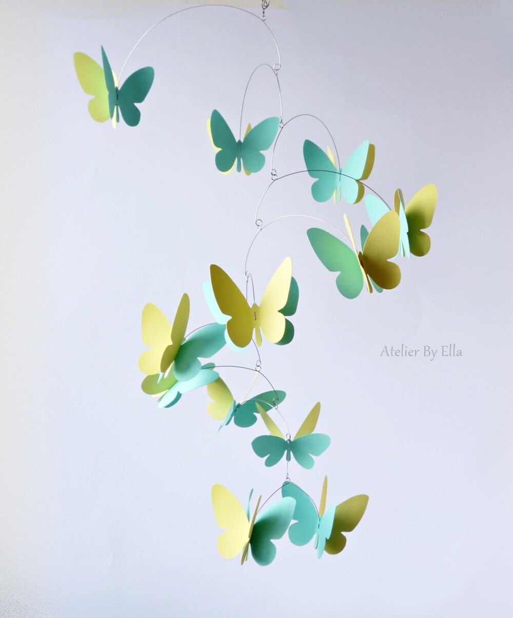 3D Butterflies Mobile Kinetic Hanging Mobile Handpainted | Etsy