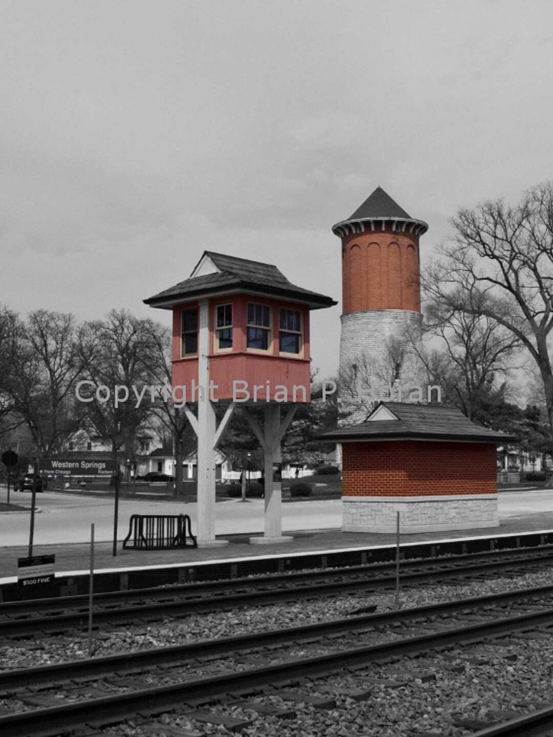 Western Springs Water and Train Station Tower - Etsy