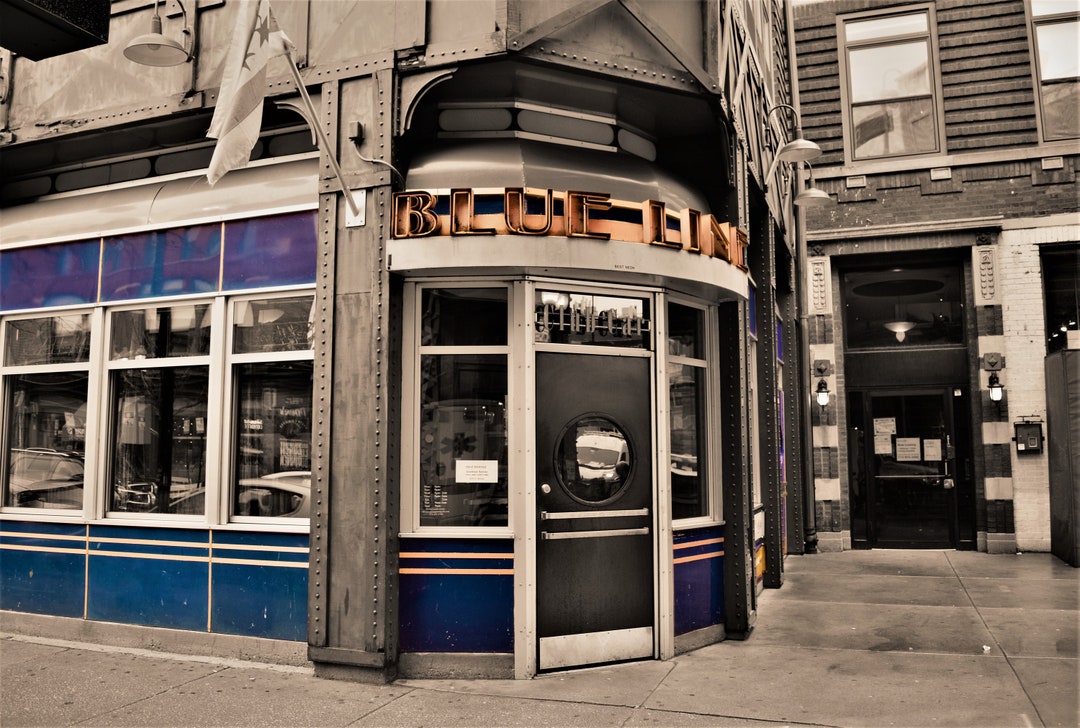 Nostalgic Blue Line Cafe -chicago - Etsy