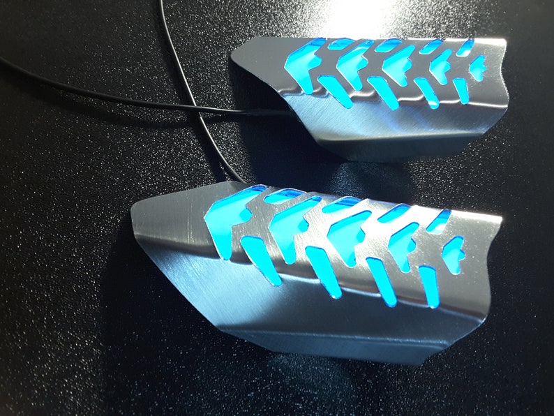 Biomechanical Metal Wrist Guards With Flat Panel Lights | Etsy