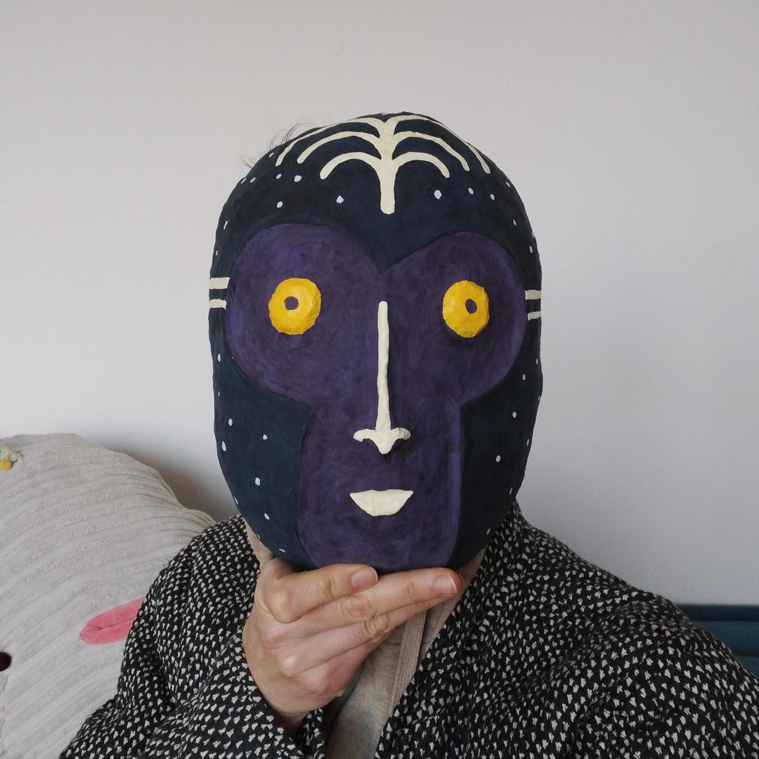 Mursi Tribe Inspired Paper Mache Mask - Etsy Canada
