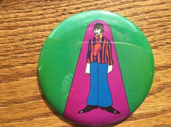 Beatles Yellow Submarine 1968 large Button Pin backs … - Gem