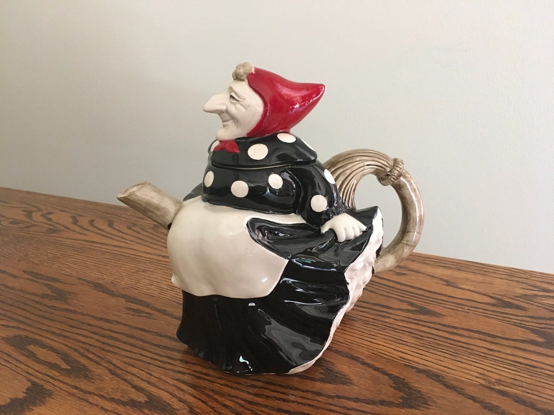 Fitz and Floyd Witch Teapot Halloween Witch on Broomstick Halloween ...