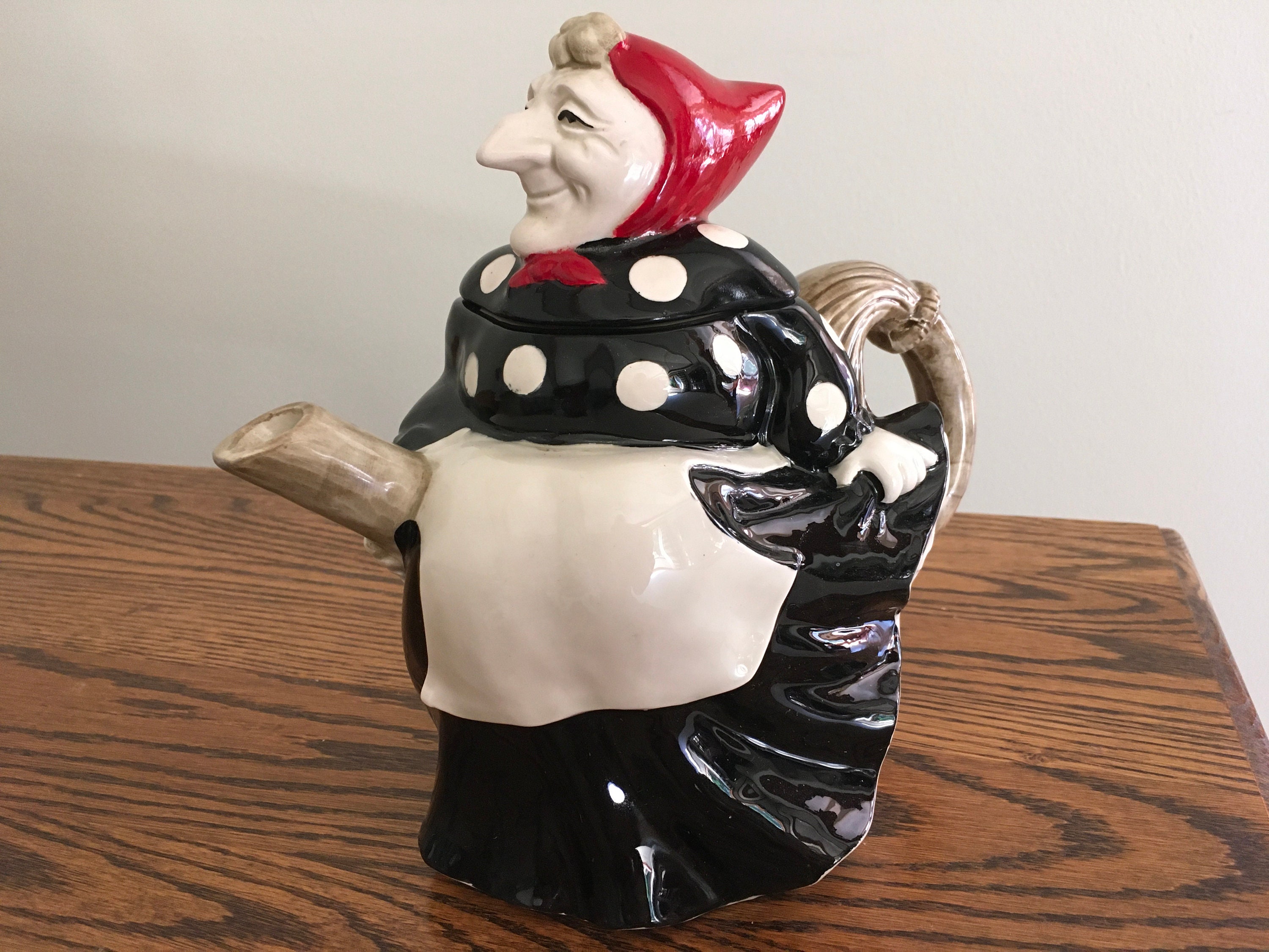 Fitz and Floyd Witch Teapot Halloween Witch on Broomstick - Etsy