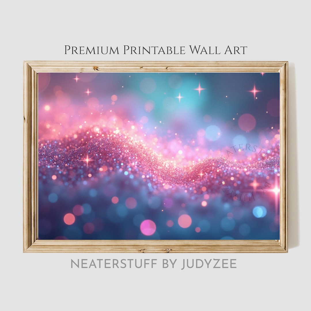 Cosmic Nebula Printable Wall Art - Abstract Galaxy Painting, Vibrant ...