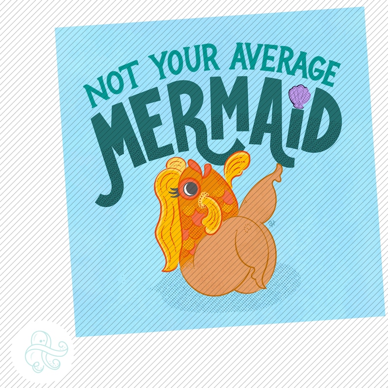 Reverse Mermaid Wall Art Mini-print - Etsy