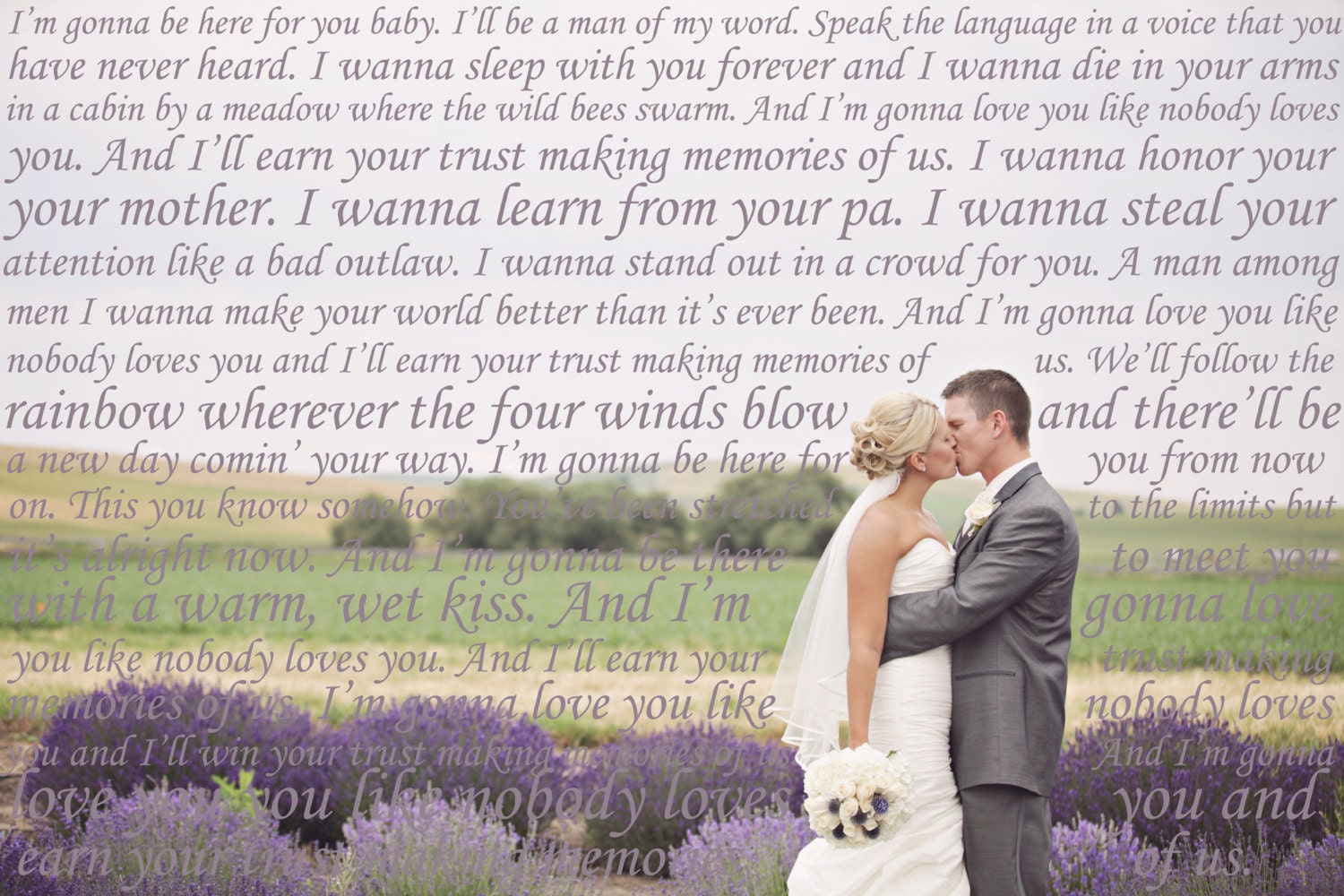 Custom First Dance Lyrics on Your Photo digital File - Etsy
