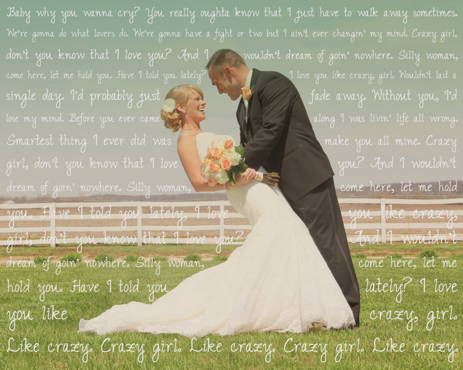 Custom First Dance Lyrics on Your Photo digital File - Etsy