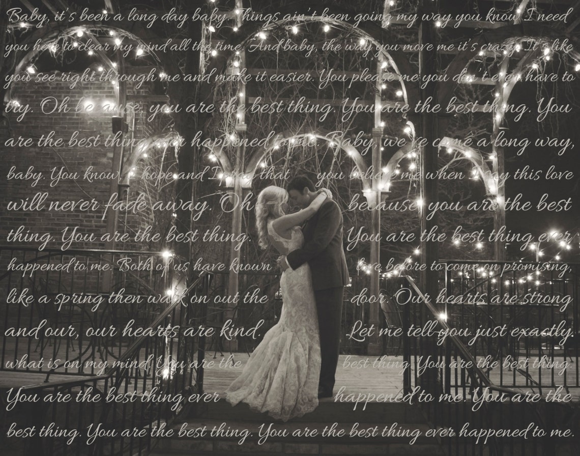 Custom First Dance Lyrics on Your Photo digital File - Etsy