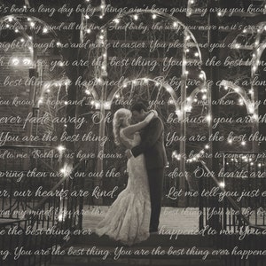 Custom First Dance Lyrics on Your Photo digital File - Etsy Australia