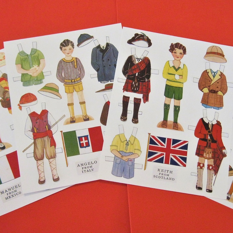 Italian Fashion Paper Dolls - Etsy