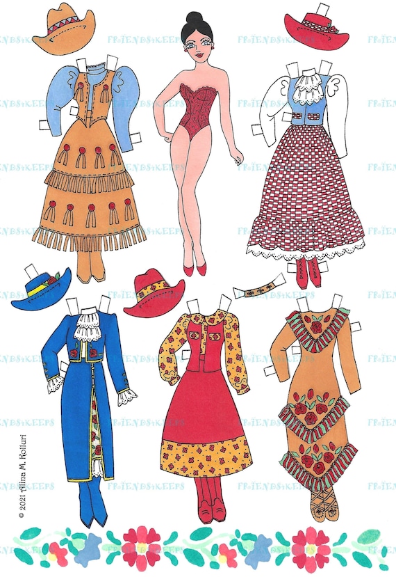 Cowboy Paper Doll Template