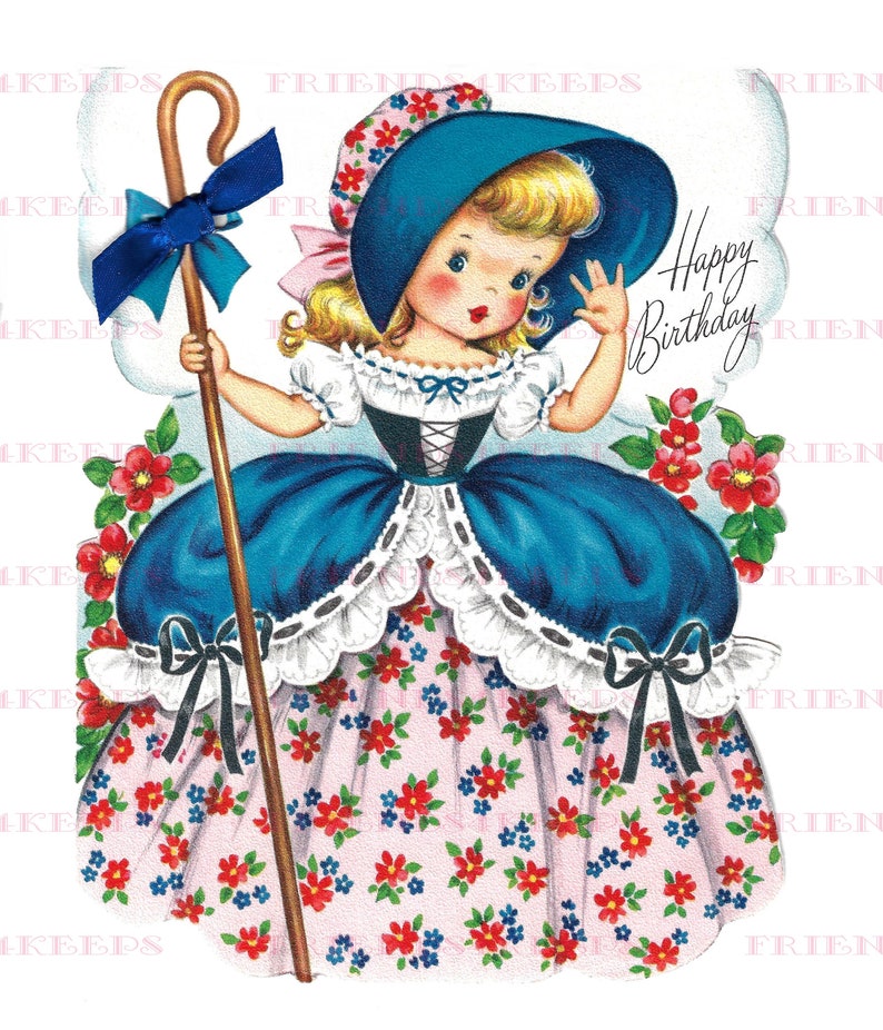 2-sided LITTLE BO-PEEP Mother Goose Nursery Rhyme Vintage - Etsy