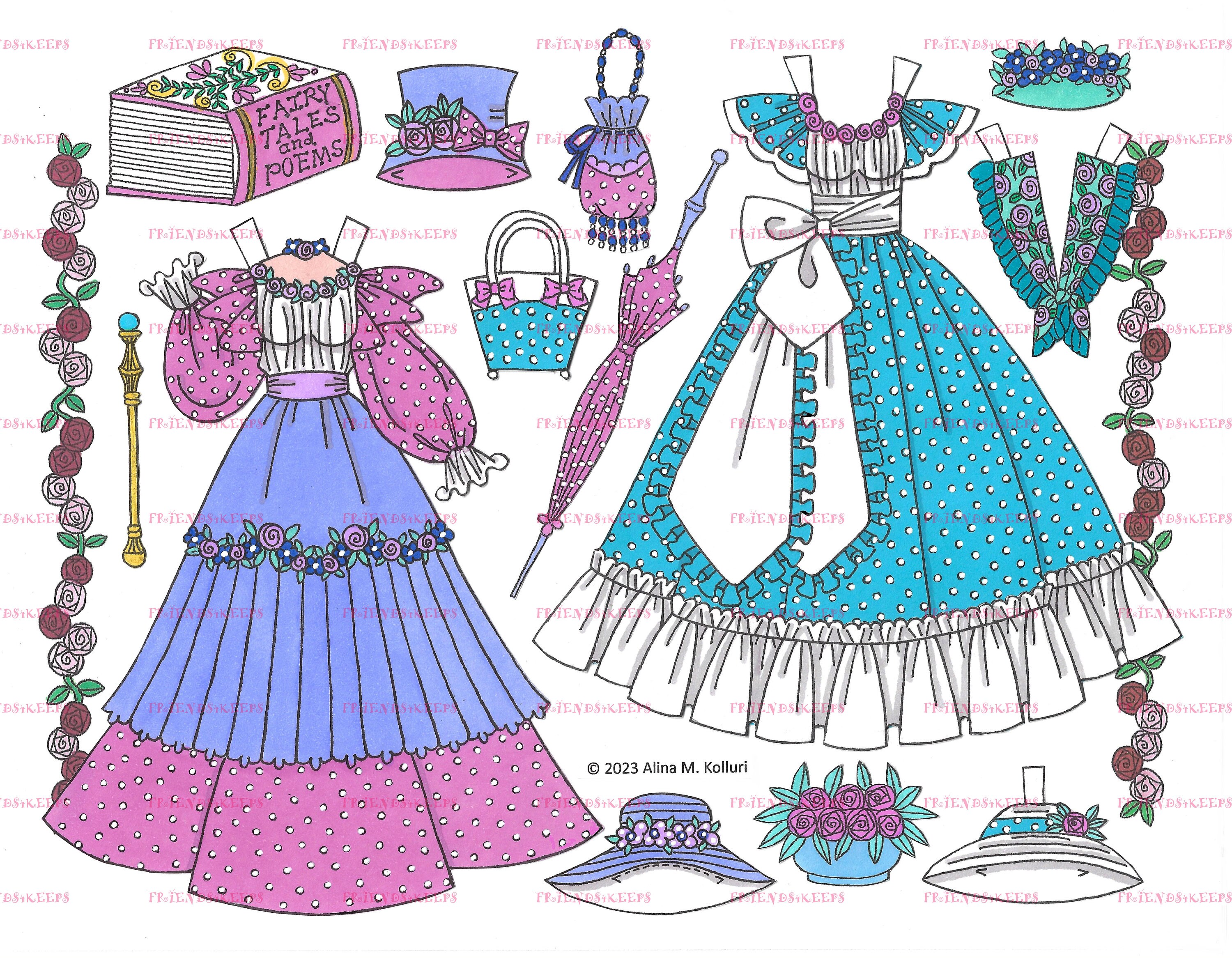 Printable ROSE PRINCESS #1 Instant Download Digital Fairy Tale Paper ...