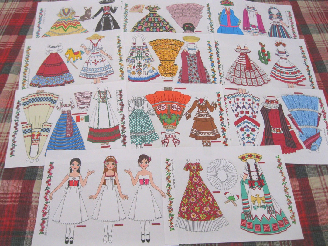 Printable Digital Version of "folk Costumes of Mexico" Paper Dolls by ...