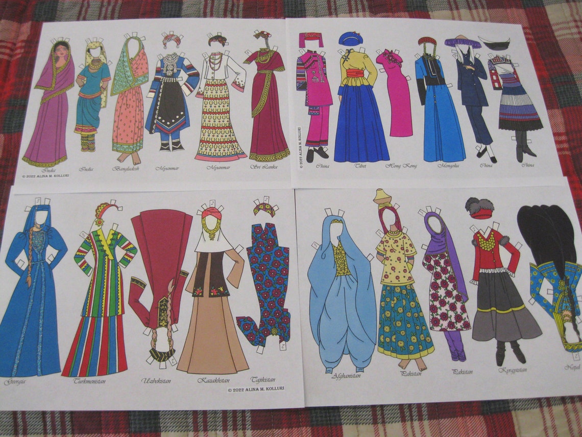 DIGITAL Download--ladies of Asia & the South Pacific Printable Paper ...