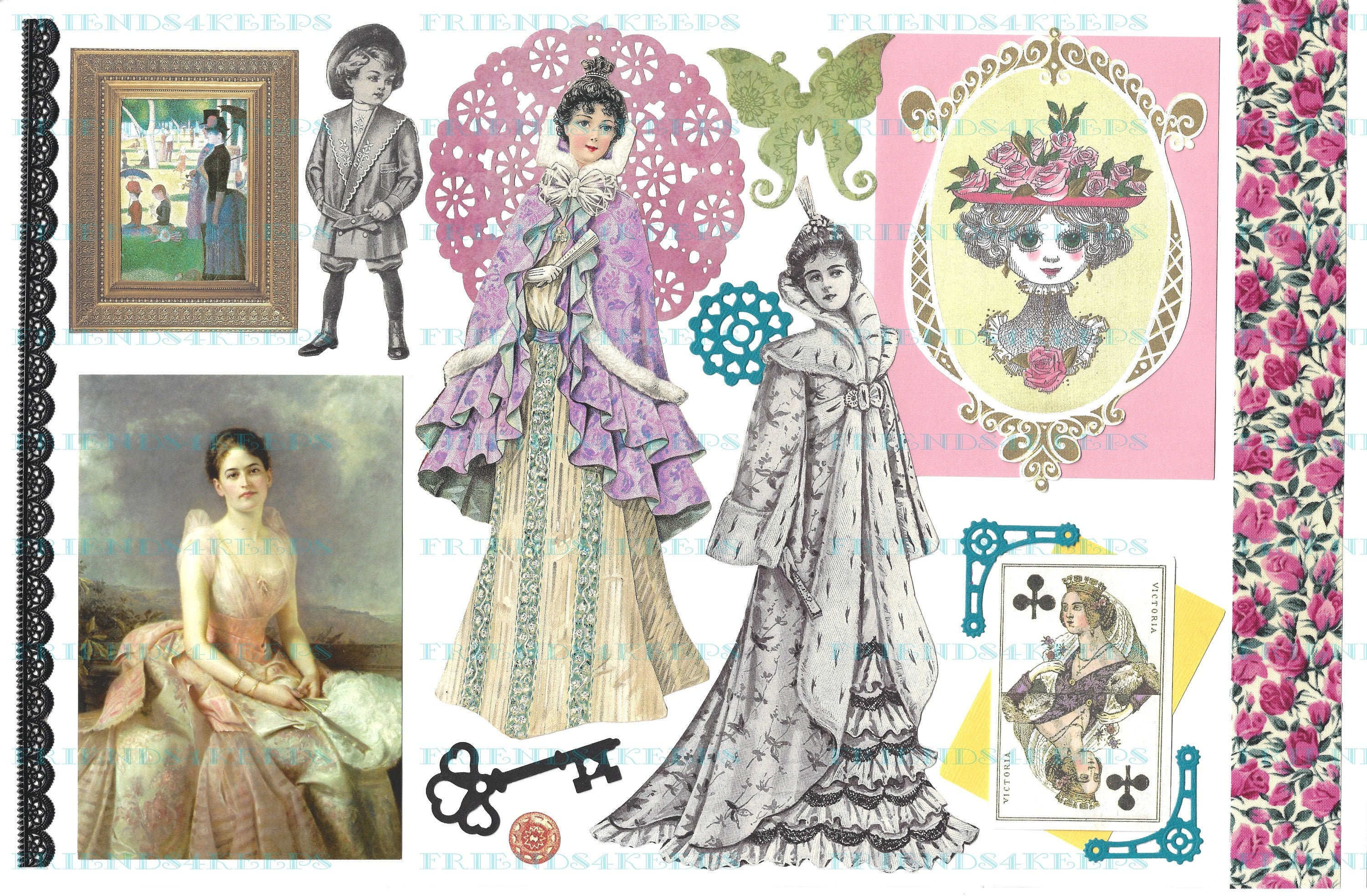 5 Printable Collage Sheets--victorian / STEAMPUNK Themed Vintage Images ...