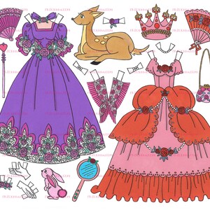 Printable ROSE PRINCESS 2 Instant Download Digital Fairy Tale Paper ...