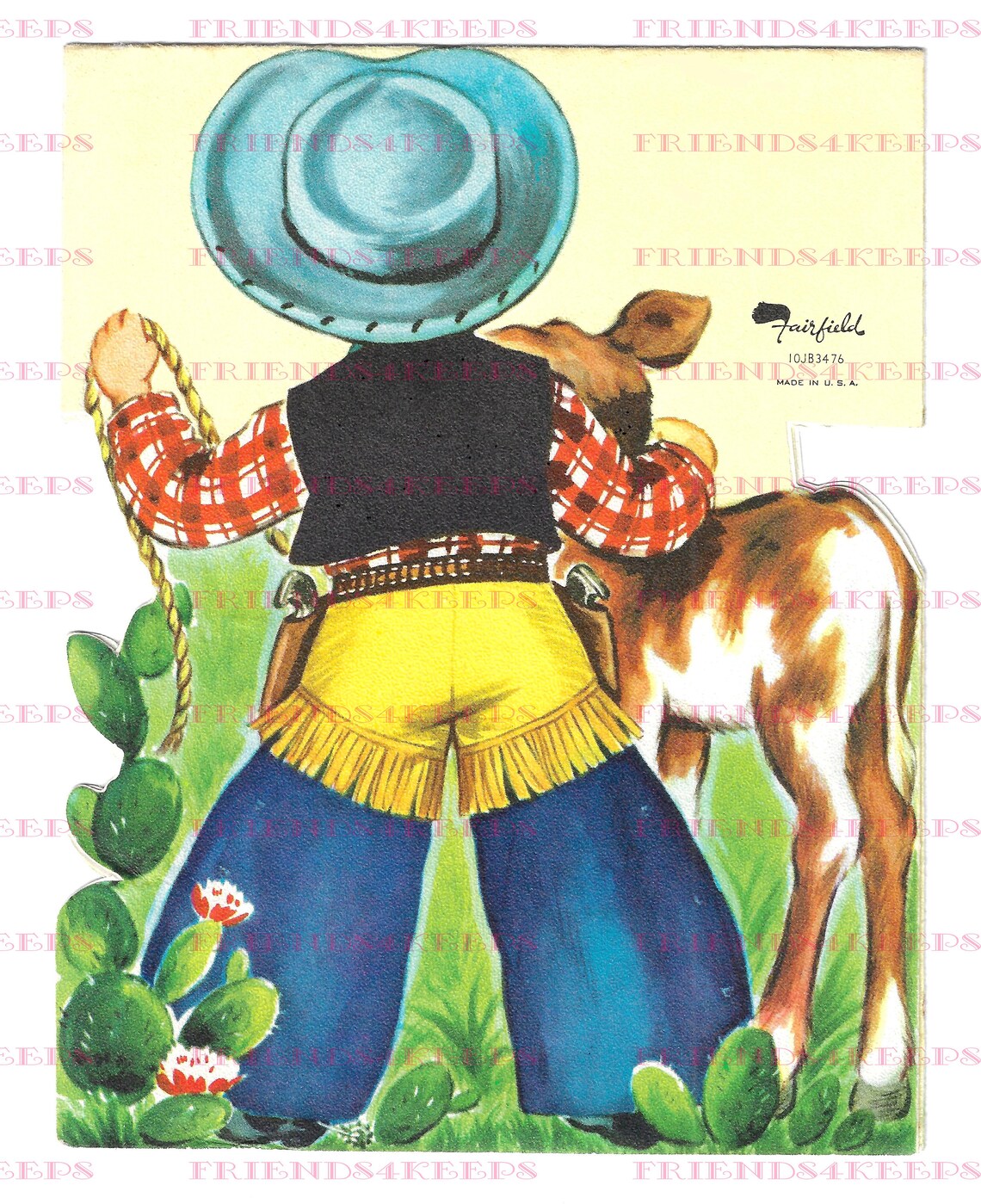 Vintage COWBOY JOE Front-n-Back Storybook / Nursery Rhyme | Etsy