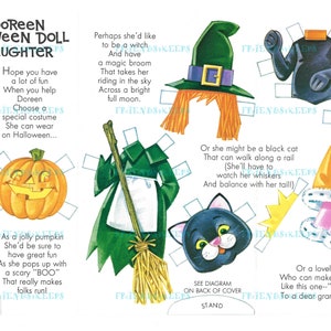 Vintage HALLOWEEN GIRL Printable Paper Doll Instant Digital Download 1 ...
