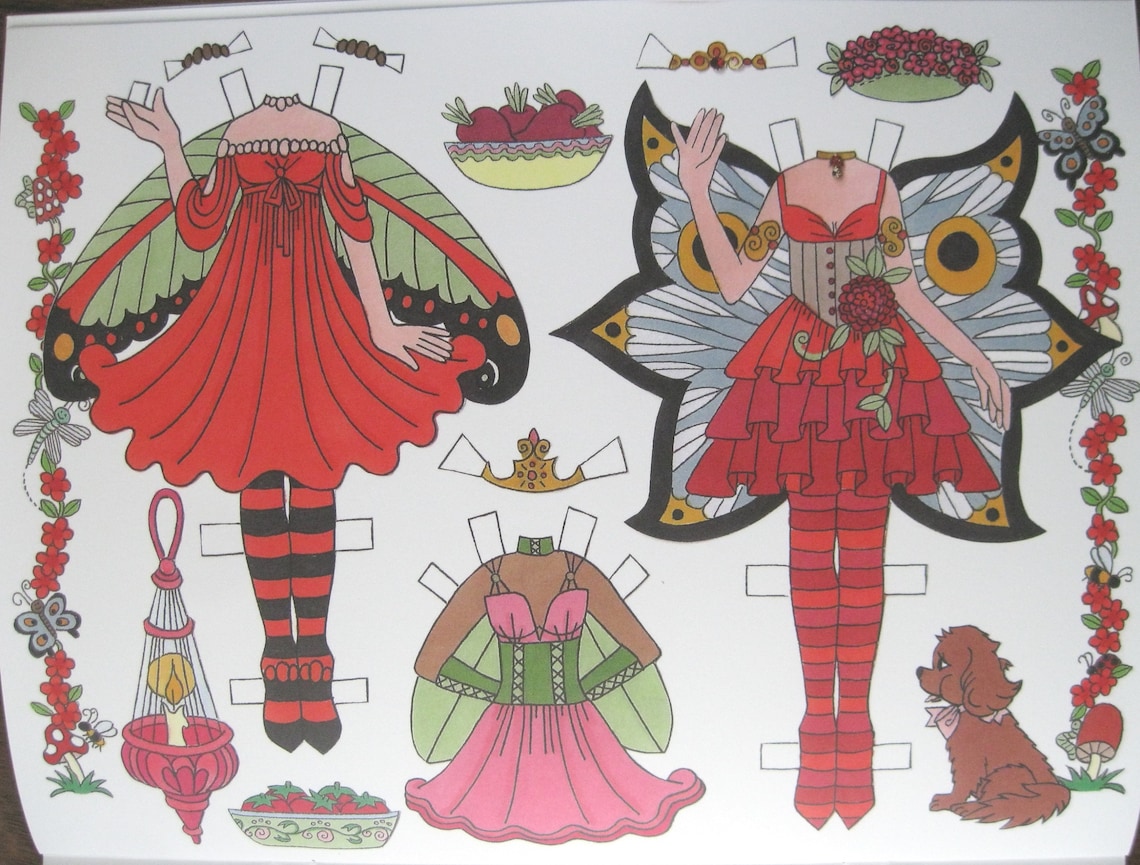 READY TO SHIP flutter Paper Dolls From the Land of | Etsy