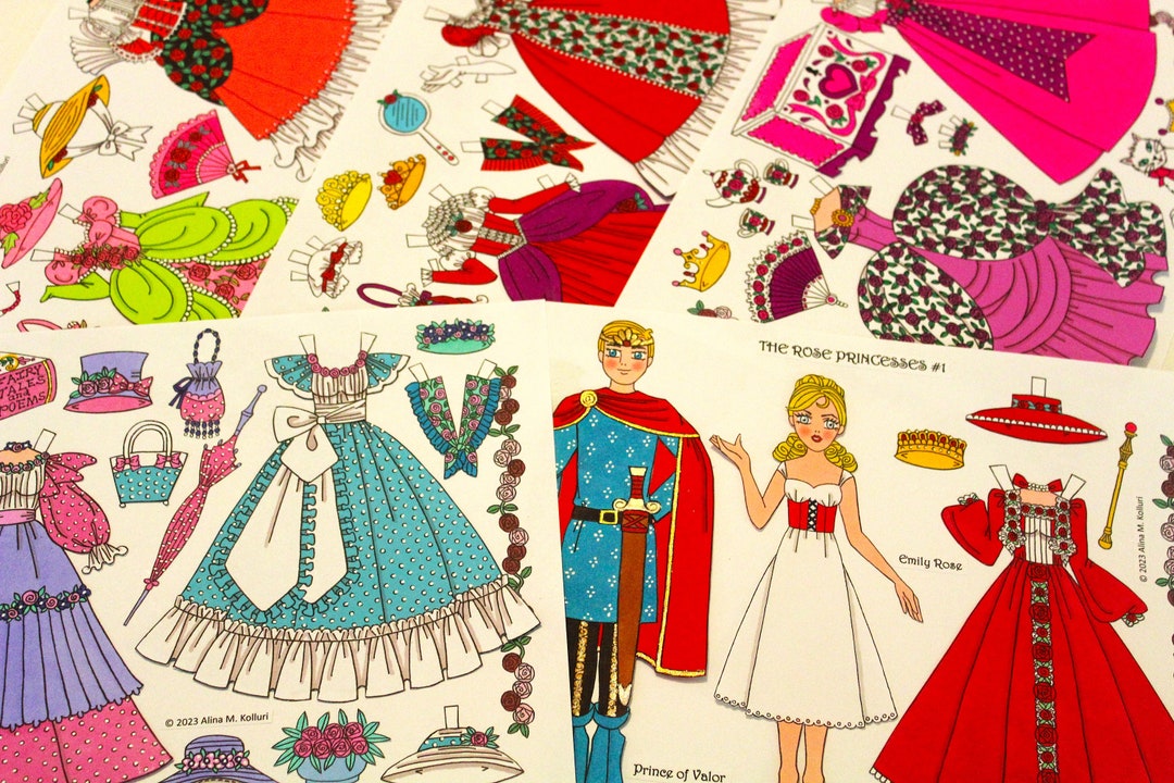 Printable ROSE PRINCESS #1 Instant Download Digital Fairy Tale Paper ...