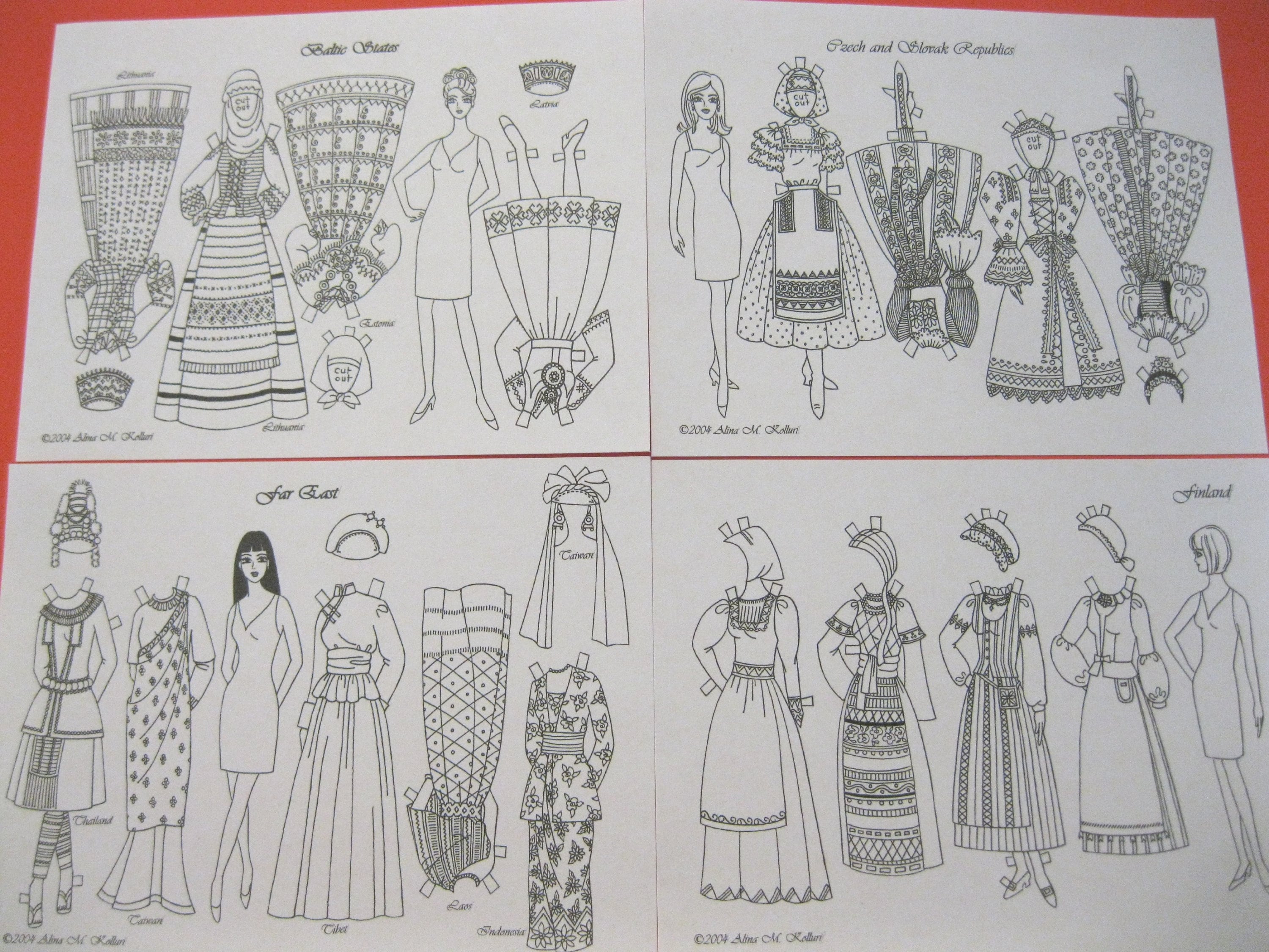 17 Printable Around-the-world Ladies DIGITAL DOWNLOAD 17-pg PDF ...