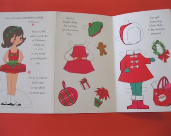 Christmas Paper Doll | Etsy