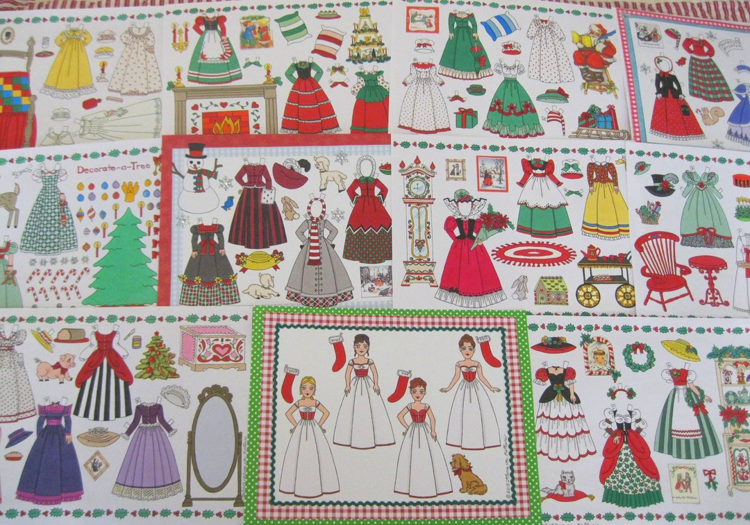 Printable CHRISTMAS Paper Dolls--digital Version of "let's Play Paper ...