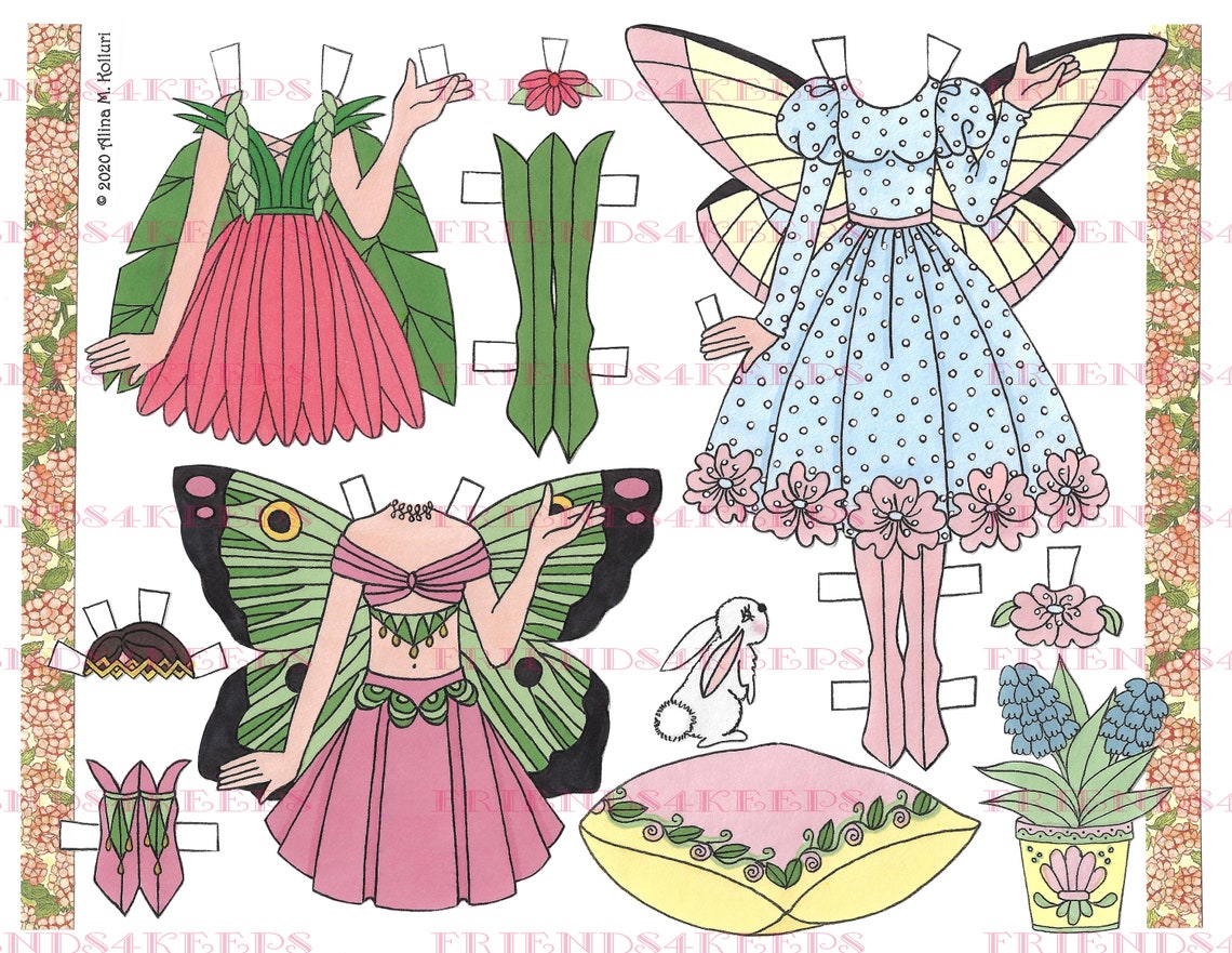 Printable LILY ELF and FAIRY W/ Unicorn Fantasy Paper Doll by Alina ...