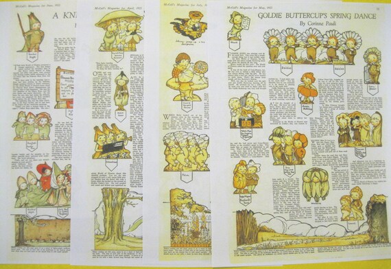 Printable FLOWER CHILDREN Vintage Stories & Paper Doll - Etsy