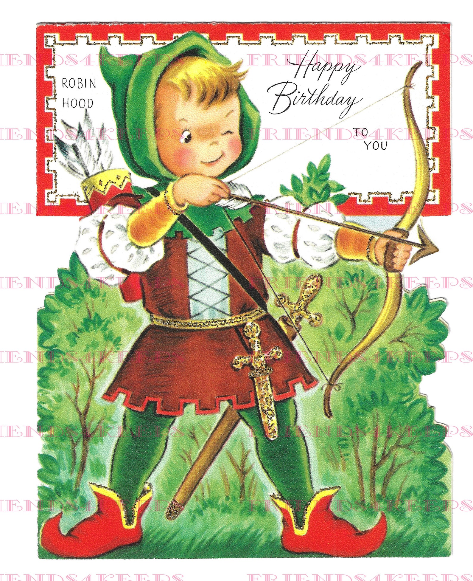 Vintage ROBIN HOOD Front-n-back Storybook / Nursery Rhyme - Etsy