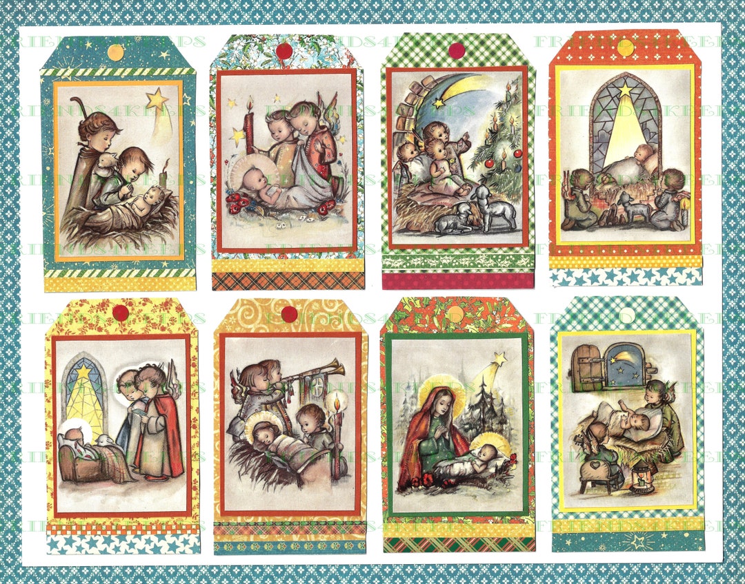 16 Printable BABY JESUS / NATIVITY Digital Christmas Scrapbooking ...