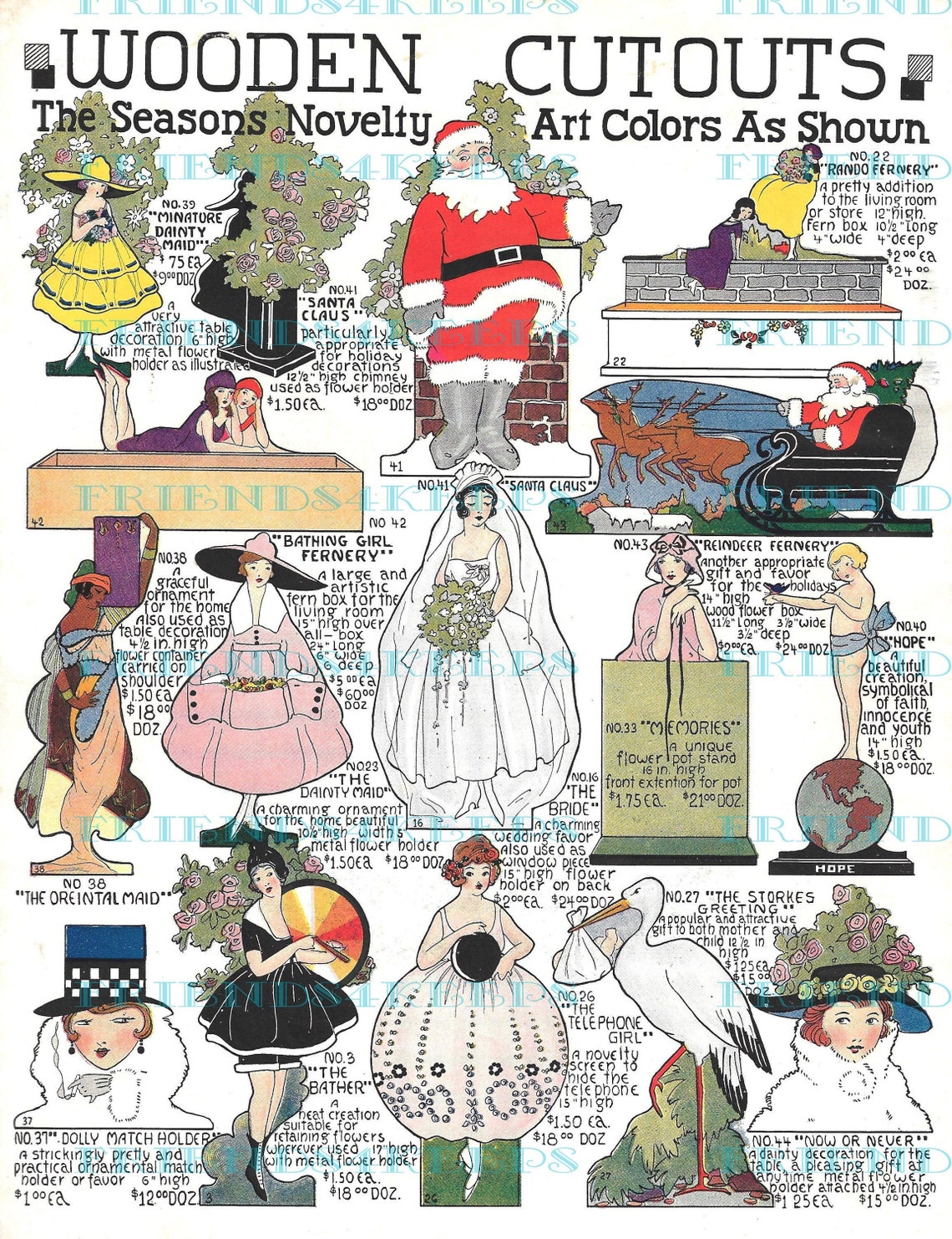 Printable Art Deco Catalog CUTOUTS Antique Advertisement - Etsy