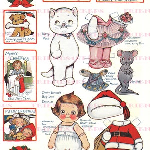 INSTANT DOWNLOAD 2-page Dolly Dingle's Busy Christmas Printable Paper ...