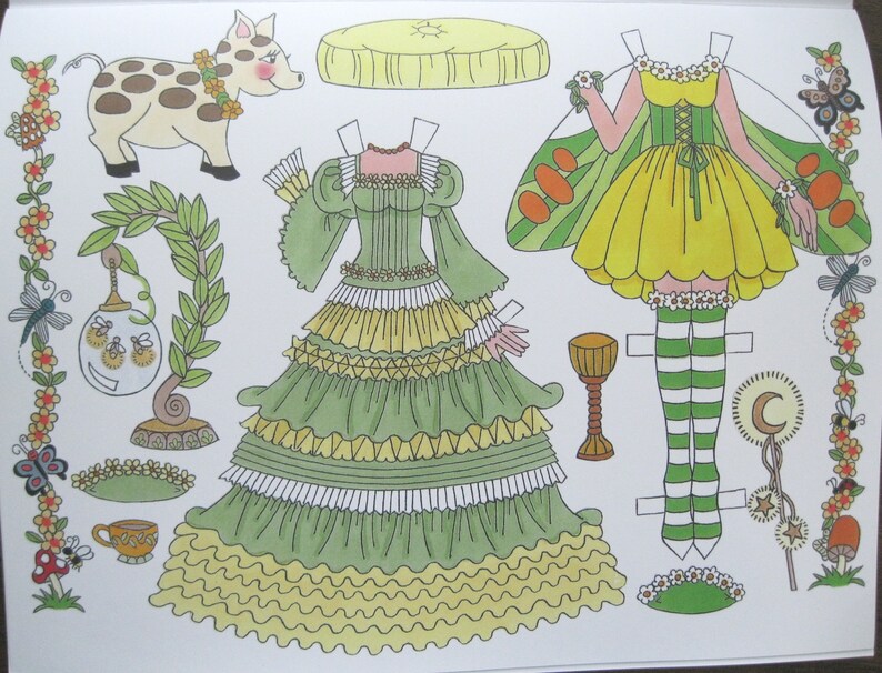 READY TO SHIP flutter Paper Dolls From the Land of | Etsy