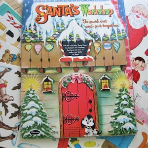20 Pg INSTANT DOWNLOAD santa's Workshop Vintage Printable Christmas ...