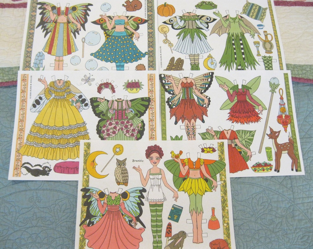 Printable Bramble Fairy Paper Doll by Alina Kolluri: Fantasy Costumes ...