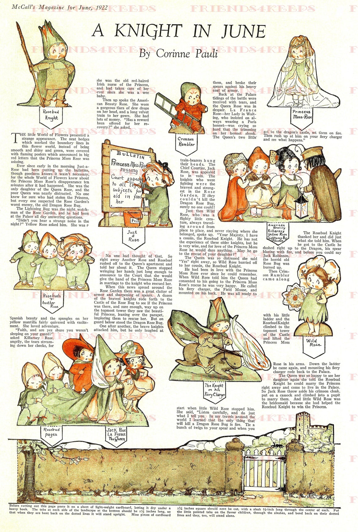 Printable FLOWER CHILDREN Vintage Stories & Paper Doll - Etsy