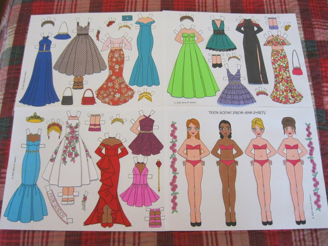 Printable 4-page Teen Scene PROM & PARTY Instant Download 4 Jpg 600 Dpi ...